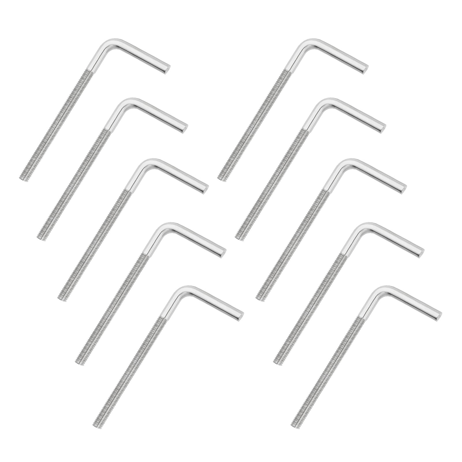 Uxcell M5x80mm 7/L-Shaped Right Angle Bolt Screw, 304 Stainless Steel L ...