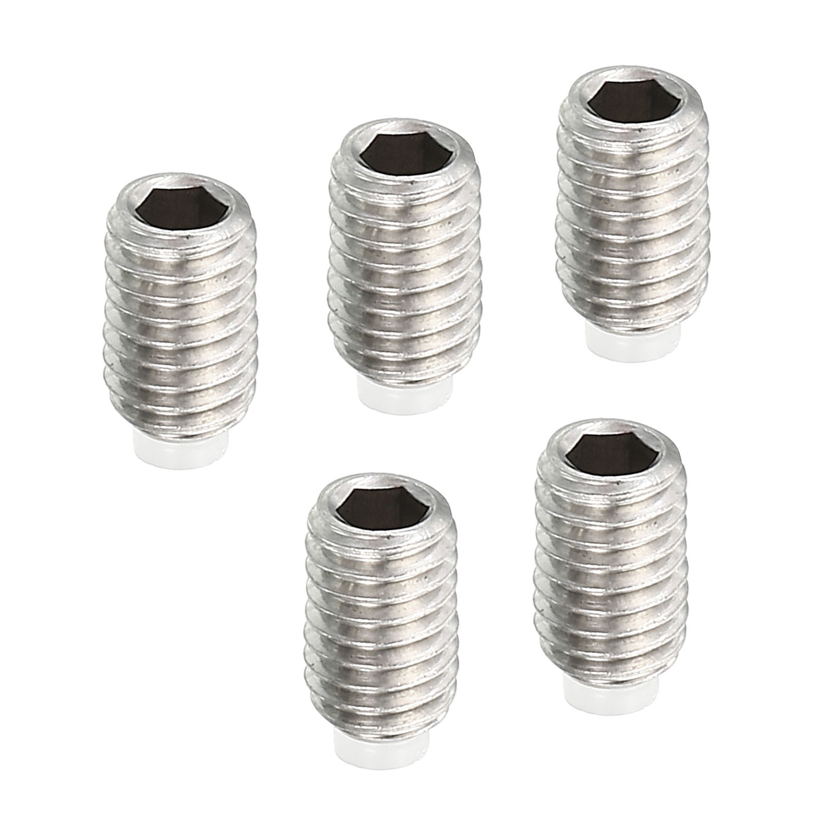 Uxcell M5x8mm 304 Stainless Steel Grub Screw Metric Hex Socket Head ...