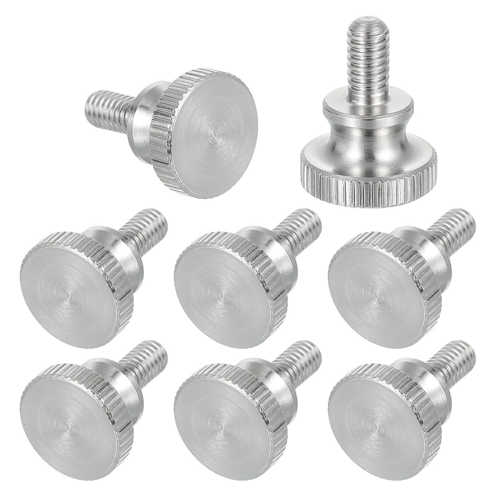 Uxcell M5x8mm Knurled Thumb Screws, 304 Stainless Steel Diamond Head ...