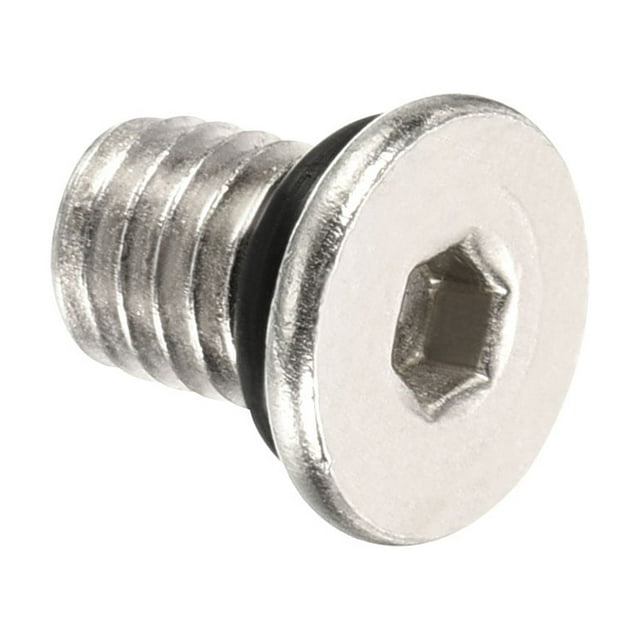 Uxcell M6*1 Internal Hex Head Pipe Fitting Plug, Male Thread 45# Steel ...