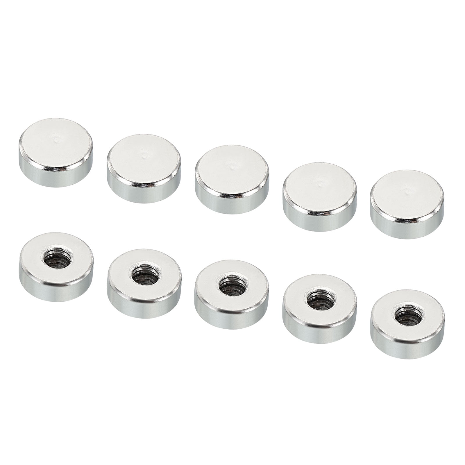 Uxcell M6 Cap Nut Bolt Cover Screw Caps Insert Female Thread Flat Knob ...