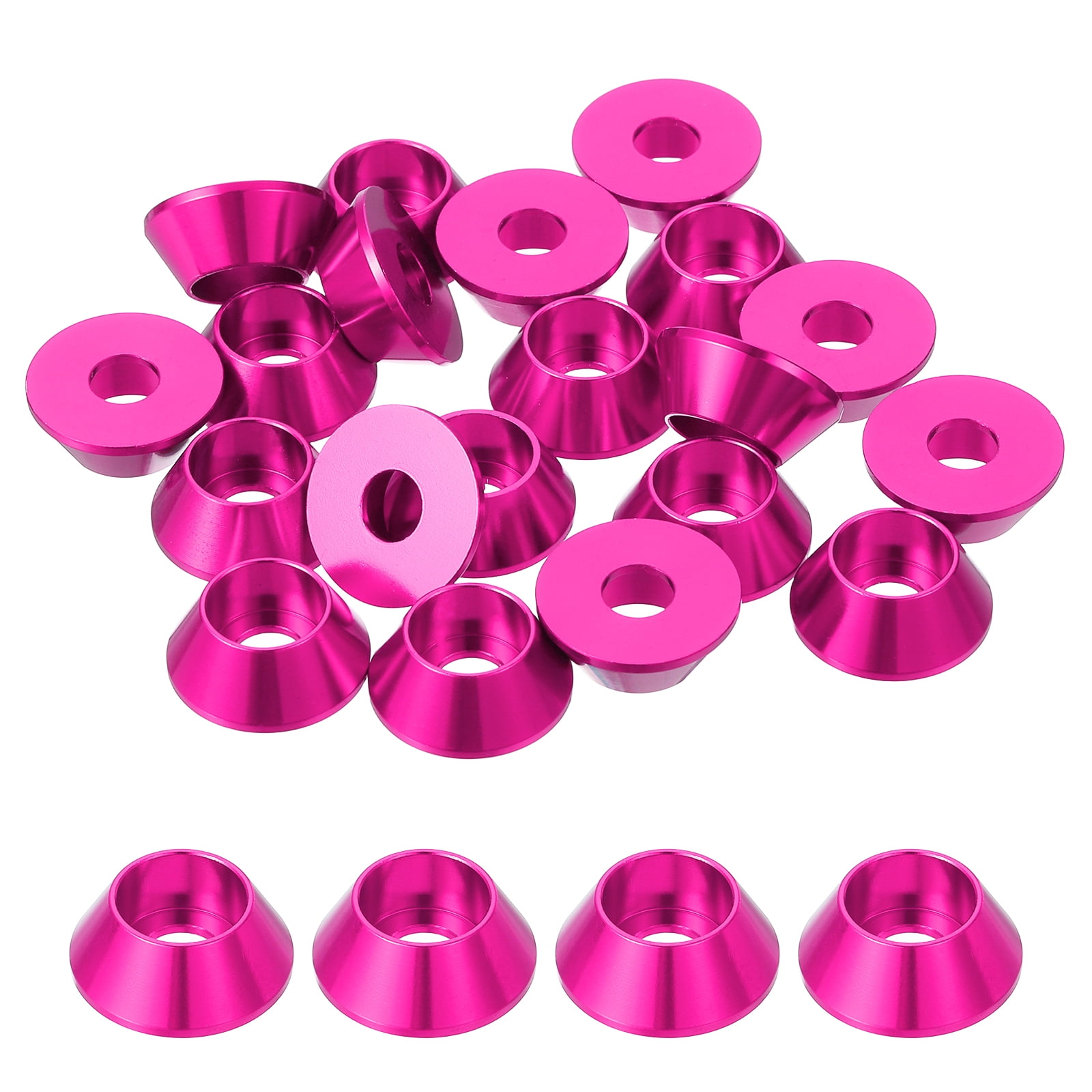 Uxcell M6 Cone Cup Washers, Anodized Aluminum Gaskets Cup Head Washer ...