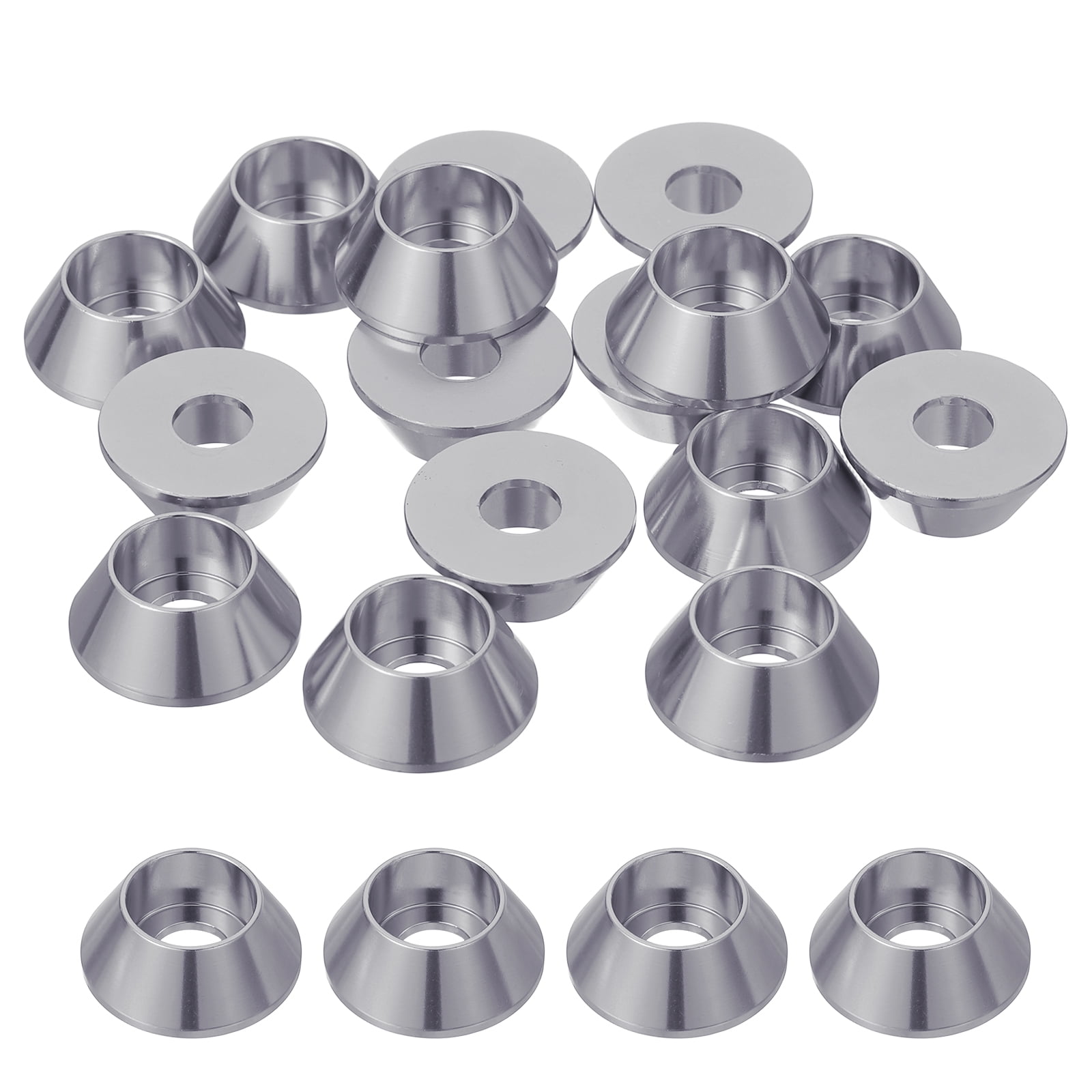 Uxcell M6 Cone Cup Washers, Anodized Aluminum Gaskets Cup Head Washer ...