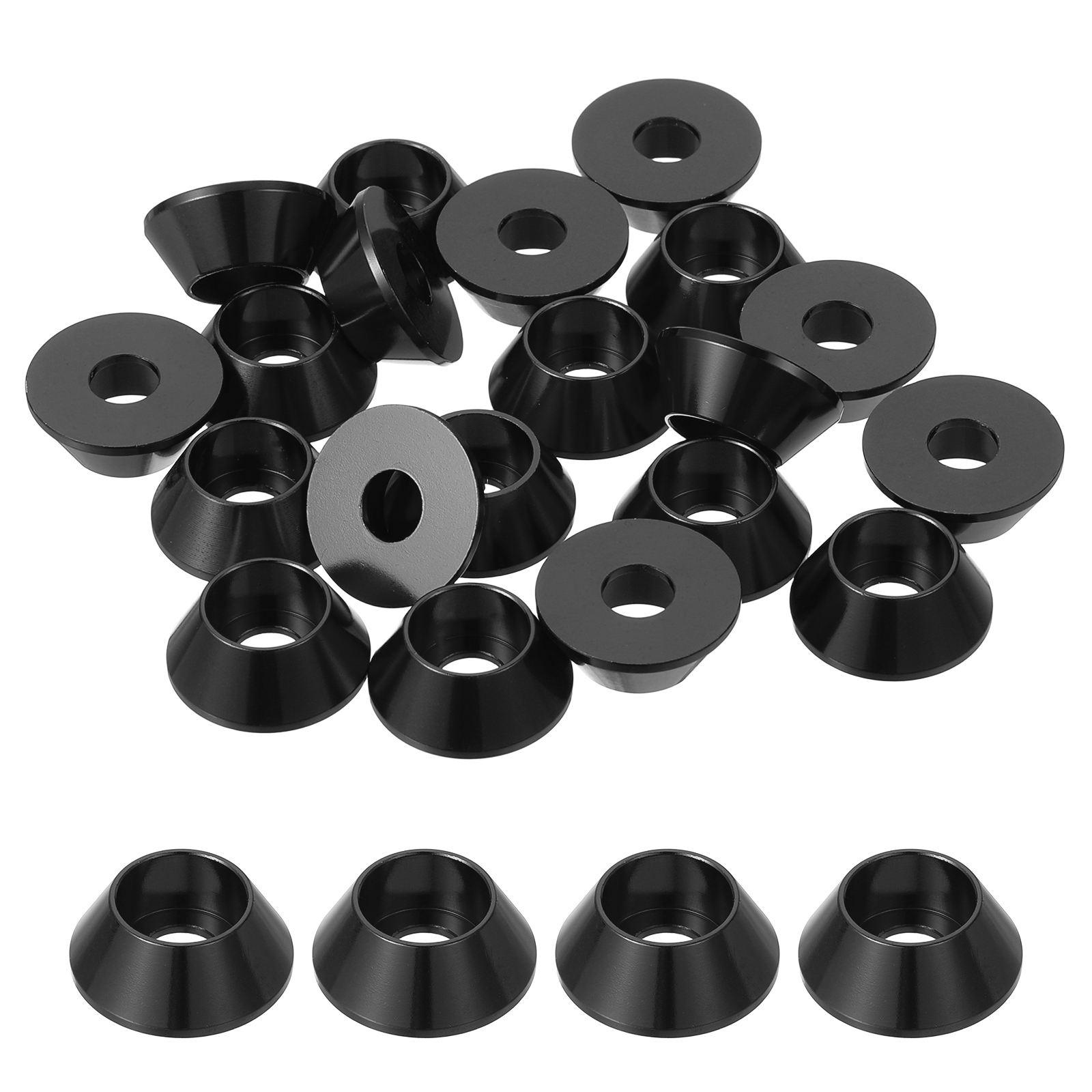Uxcell M6 Cone Cup Washers, Anodized Aluminum Gaskets Cup Head Washer ...