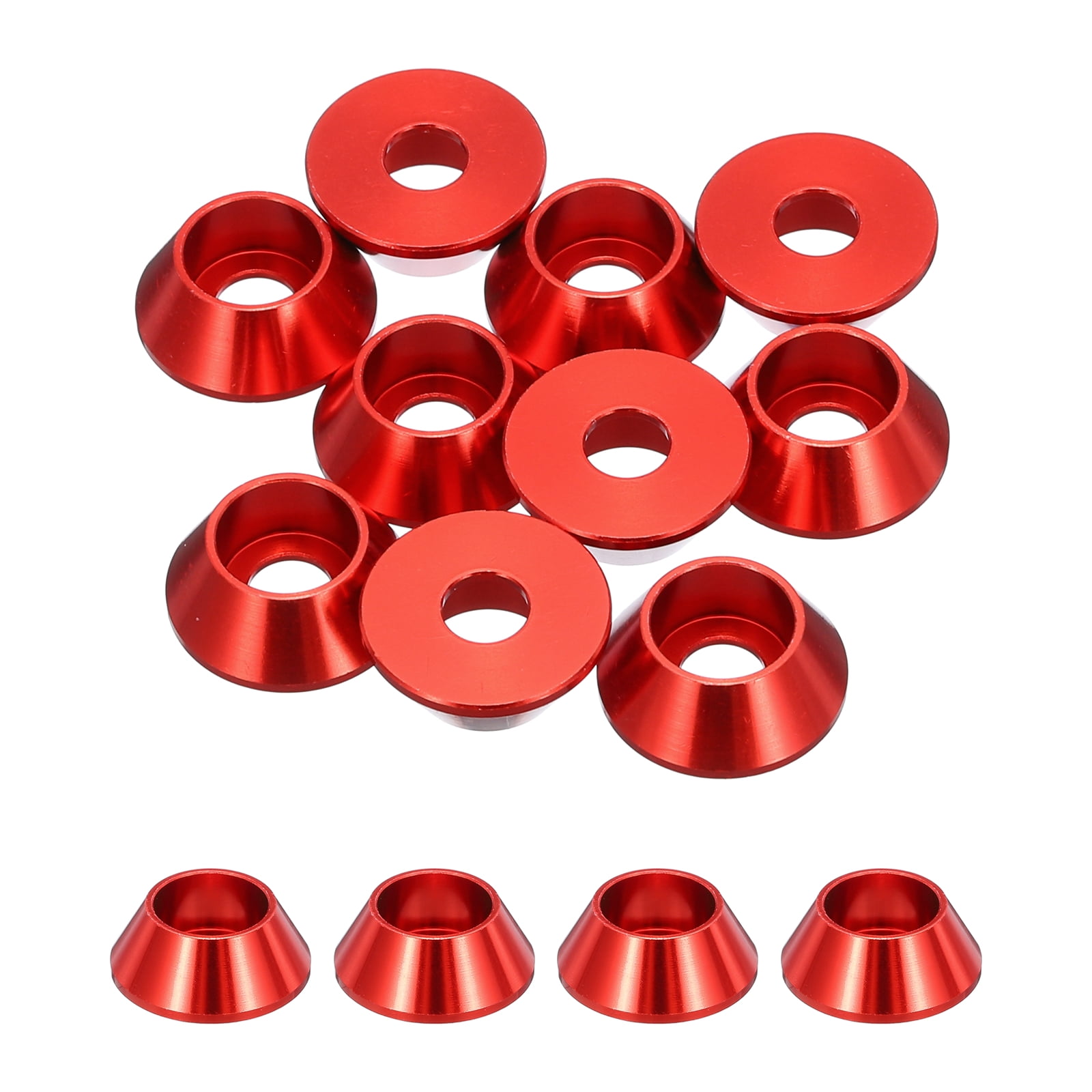 Uxcell M6 Cone Cup Washers,Anodized Aluminum Gaskets for Screw RC/FPV ...