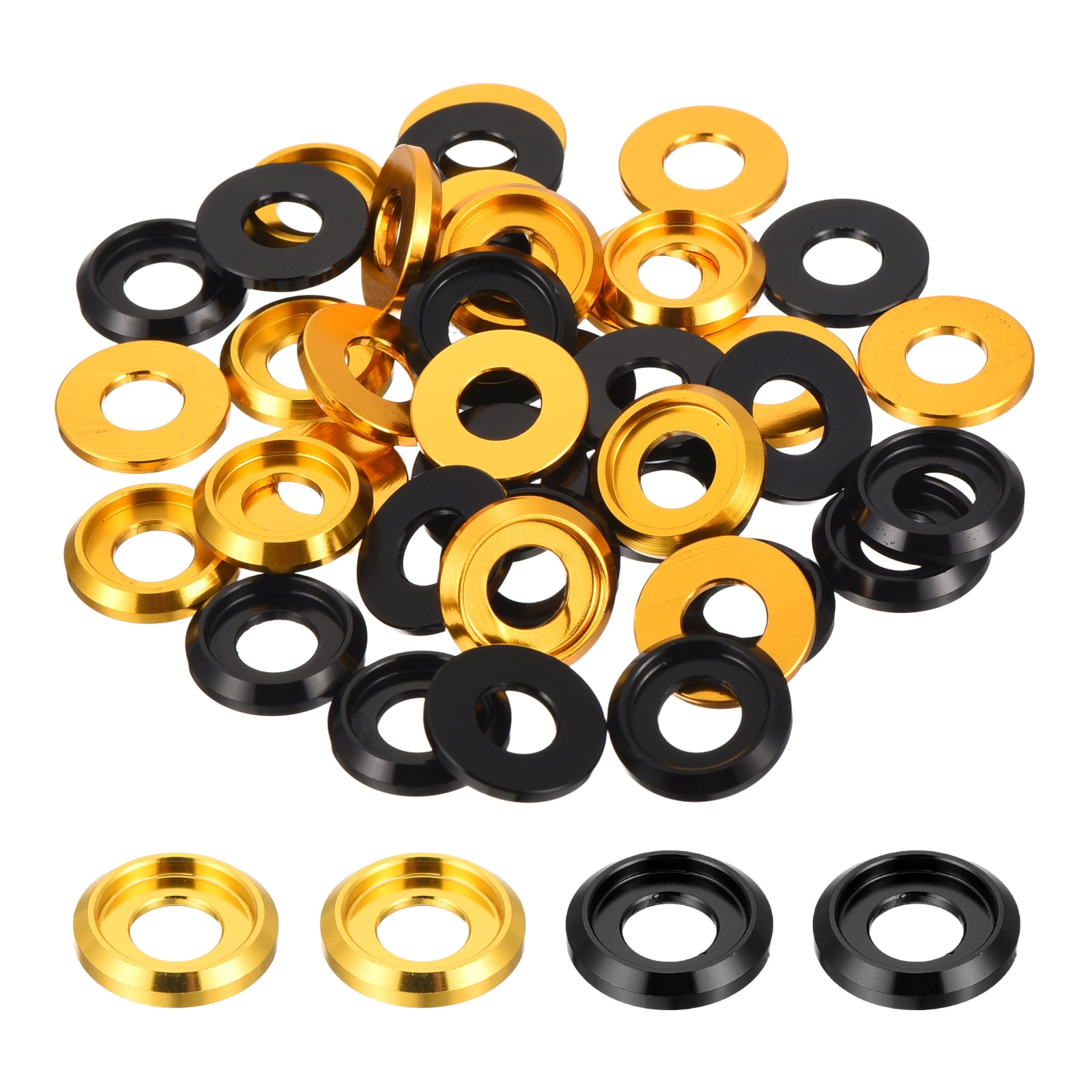 Uxcell M6 Cone Cup Washers, Hole Dia 6mm/0.24" Aluminum Gaskets for ...