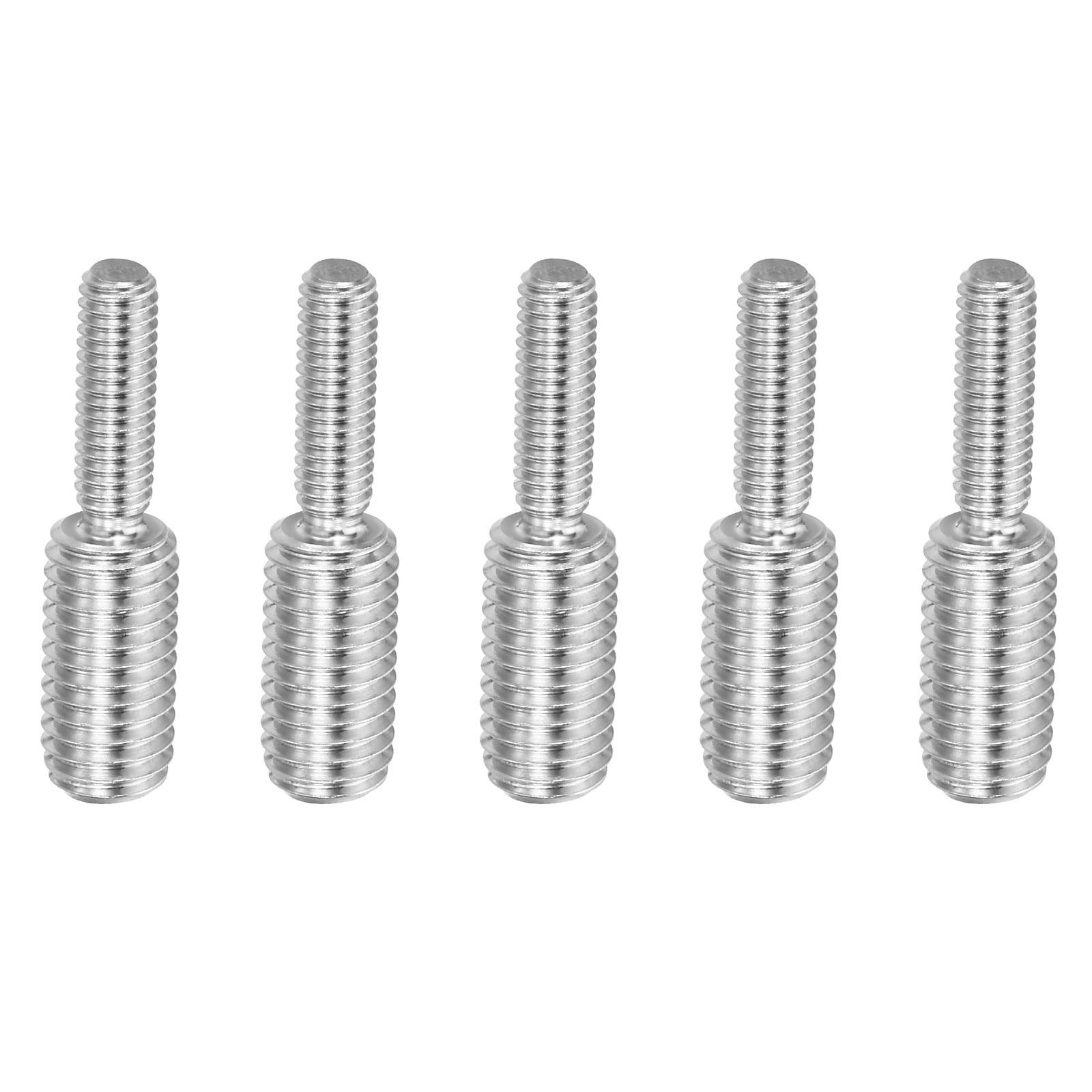 Uxcell M6*M10*40mm Double End Threaded Stud Screw Bolt, 5 Pack 304 ...