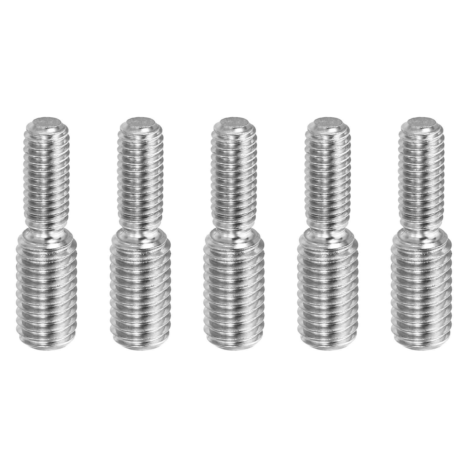 Uxcell M6*M8*30mm Double End Threaded Stud Screw Bolt, 5 Pack 304 ...
