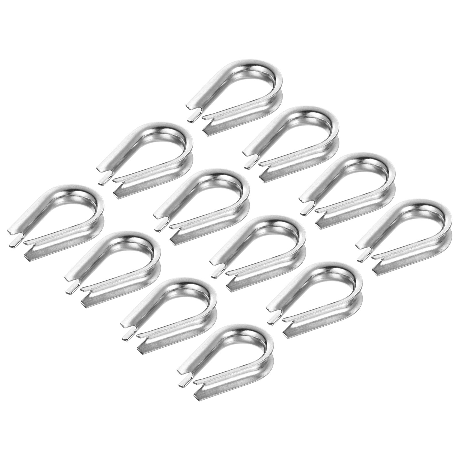 Uxcell M6 Stainless Steel Thimble, 30 Pack Wire Rope Thimbles for 1/4 ...