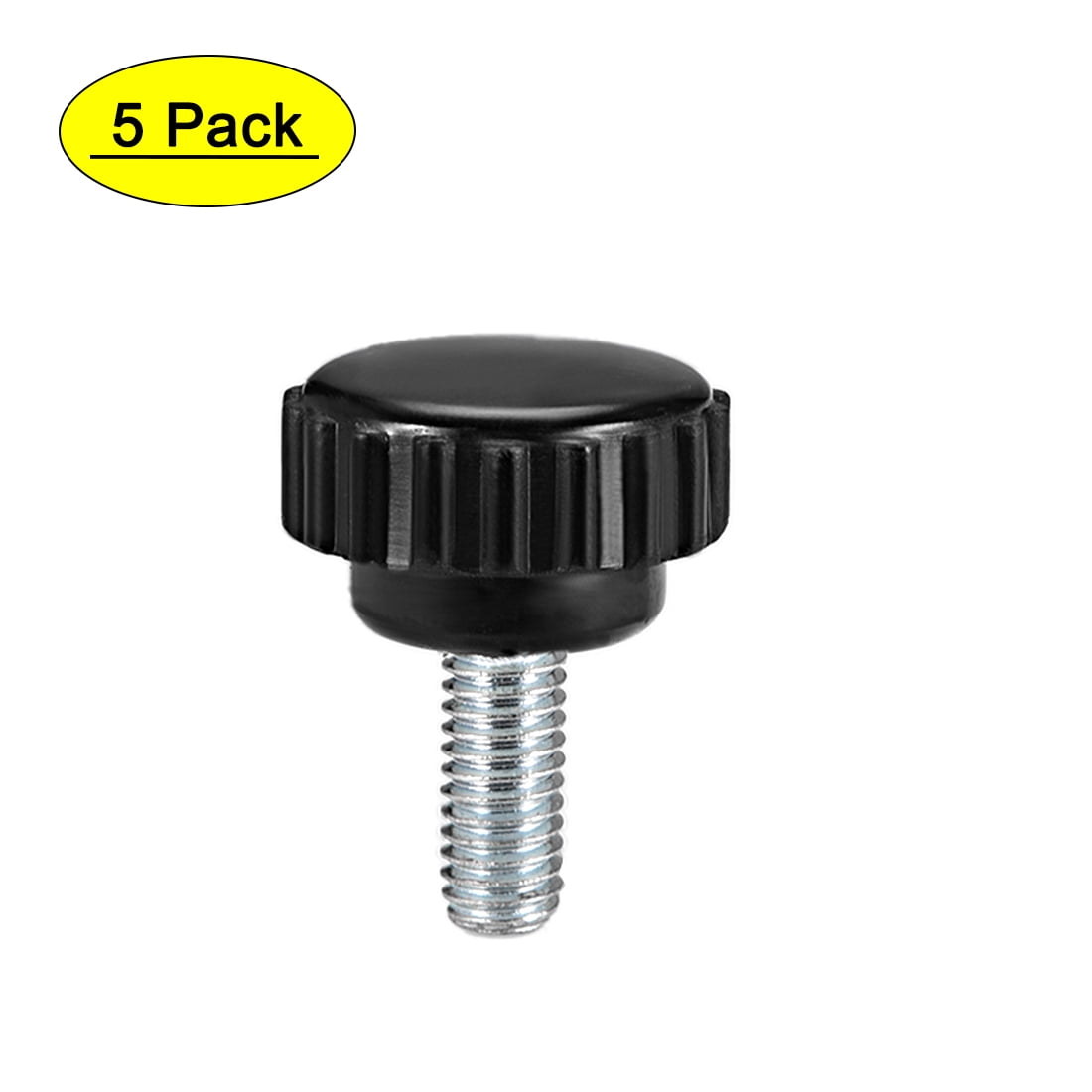 Uxcell M6 x 10mm Male Thread 21mm Round Head Knurled Clamping Knobs 5 Pack - Walmart.com