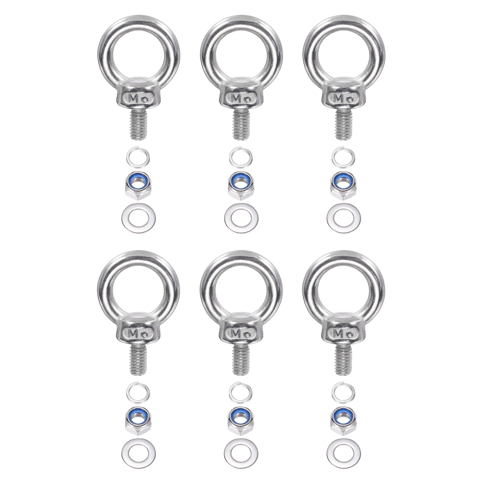 Uxcell M6 x 11mm Lifting Shoulder Eye Bolt 304 Stainless Steel Lifting ...