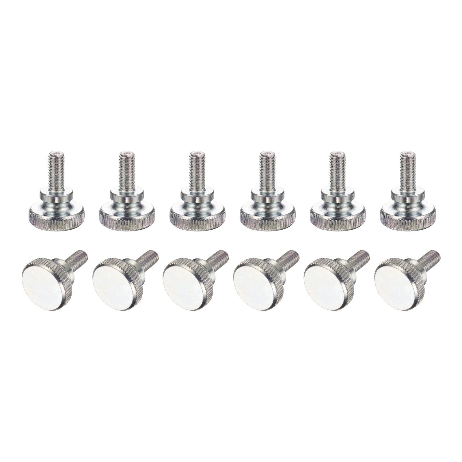 Uxcell M6 x 14mm Knurled Thumb Screws, 12Pcs Metric Knurled Head Bolts ...
