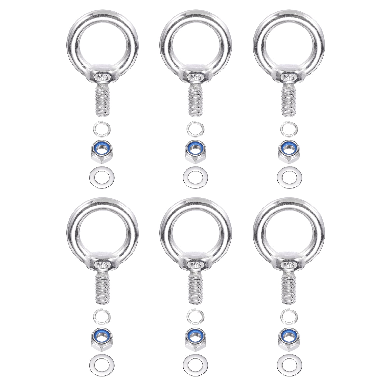 Uxcell M6 x 14mm Lifting Shoulder Eye Bolt 304 Stainless Steel Lifting ...