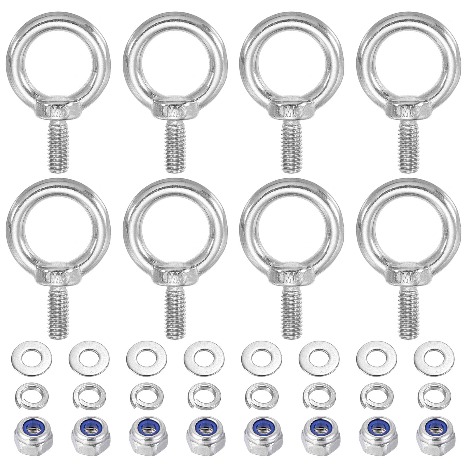 Uxcell M6 x 14mm Lifting Shoulder Eye Bolt 304 Stainless Steel Lifting ...
