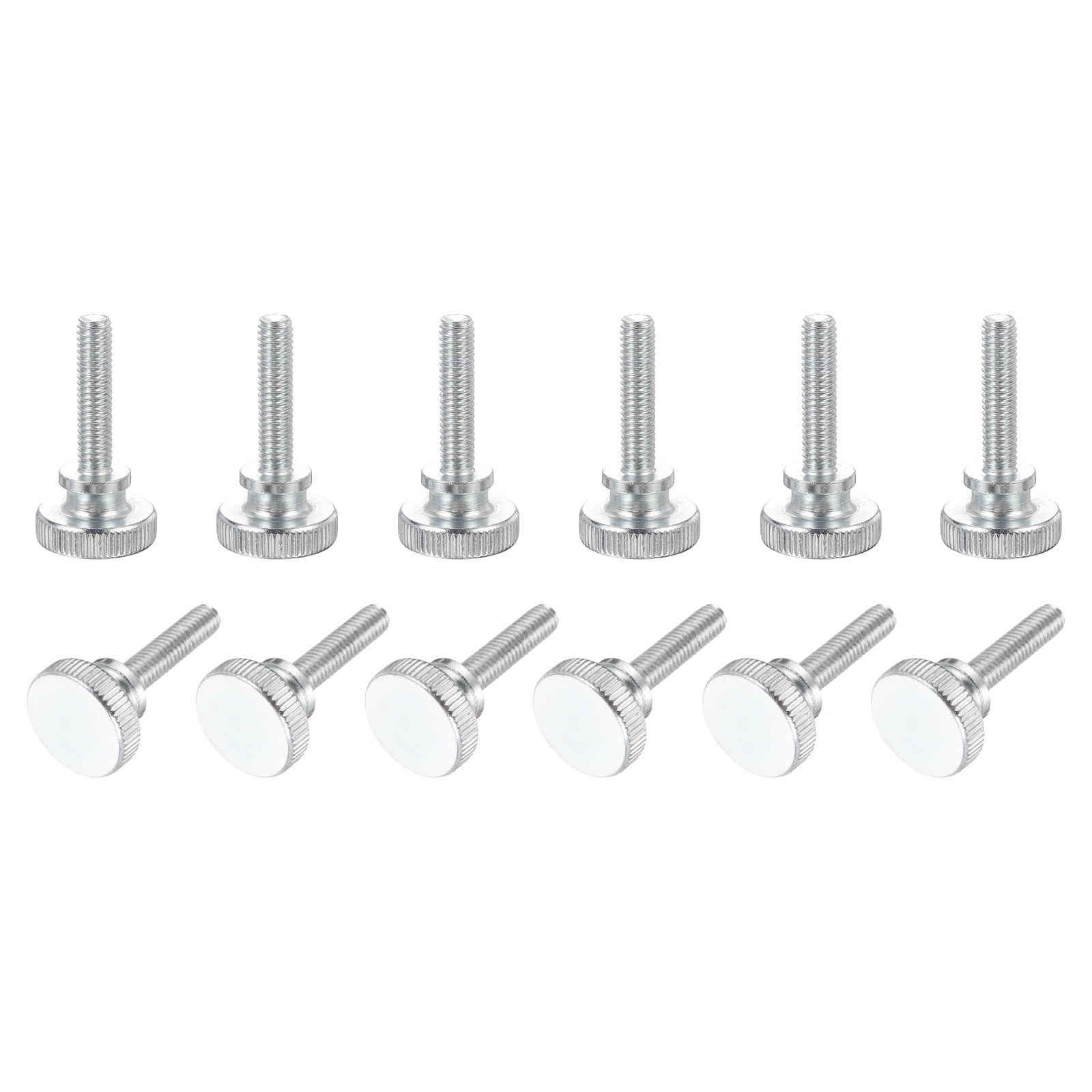 Uxcell M6 x 25mm Knurled Thumb Screws, 12Pcs Metric Knurled Head Bolts ...