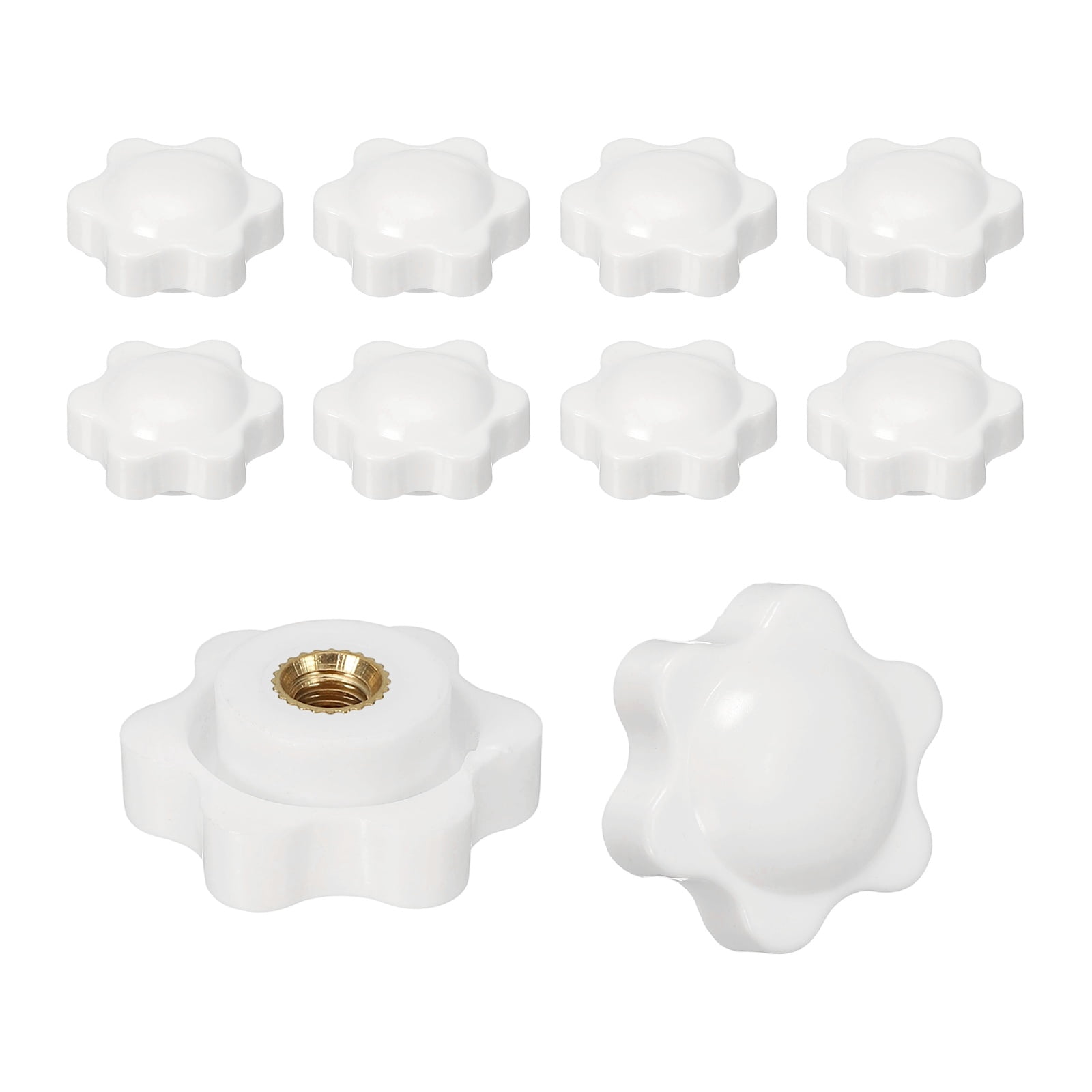 Uxcell Thread Star Knob 6 Star Knurled Tightening Screw Clamping Knob ...