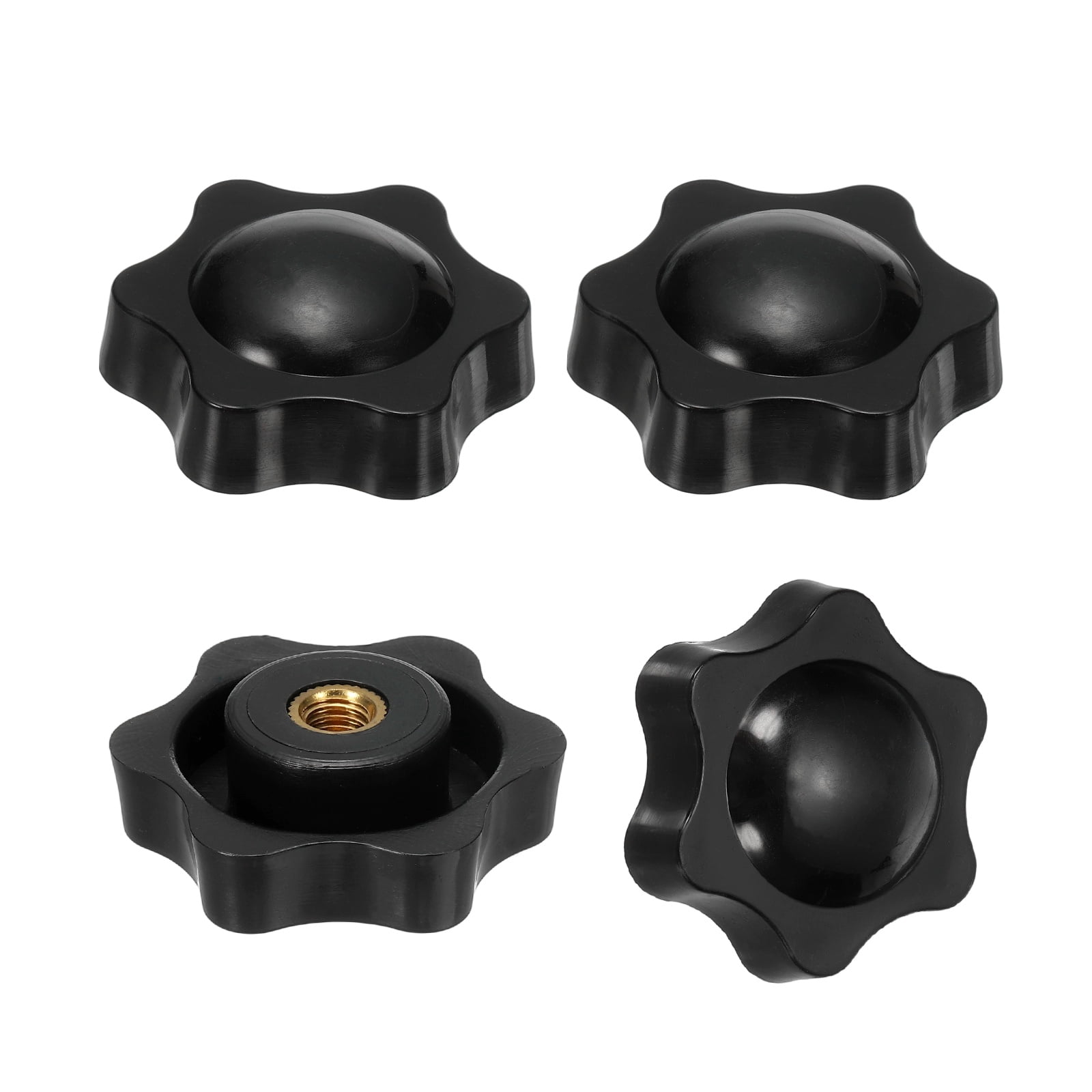 Uxcell Thread Star Knobs 6 Star Knurled Tightening Screw Clamping Knob Handle for Umbrella Base ...