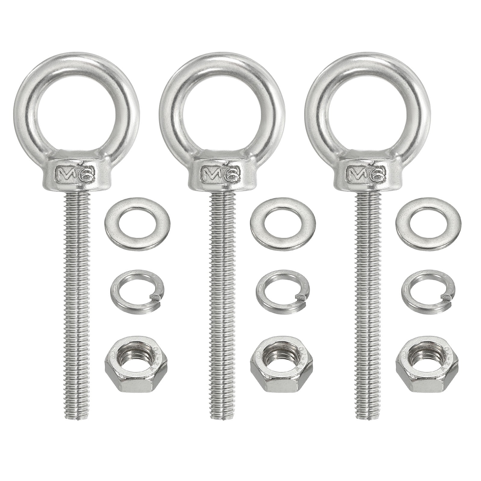 Uxcell M6 x 50mm Lifting Shoulder Eye Bolt Stainless Steel Lifting Ring ...