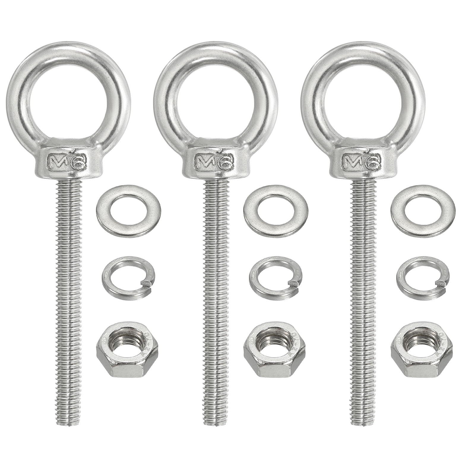 Uxcell M6 x 60mm Lifting Shoulder Eye Bolt Stainless Steel Lifting Ring ...