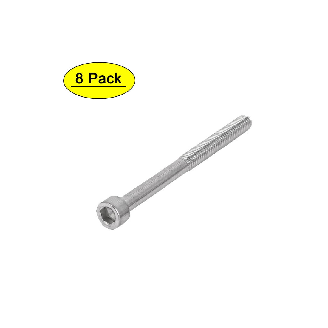 Uxcell M6 x 70mm 75mm Length Stainless Steel Hex Socket Head Cap Screw ...