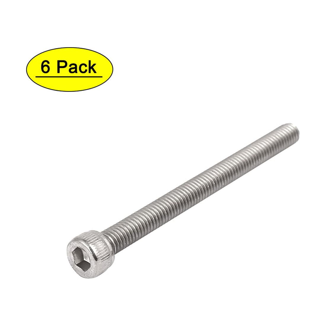 Uxcell M6 x 70mm Thread 304 Stainless Steel Hex Socket Head Cap Screw ... Uxcell M6 x 70mm Thread 304 Stainless Steel Hex Socket Head Cap Screw ...