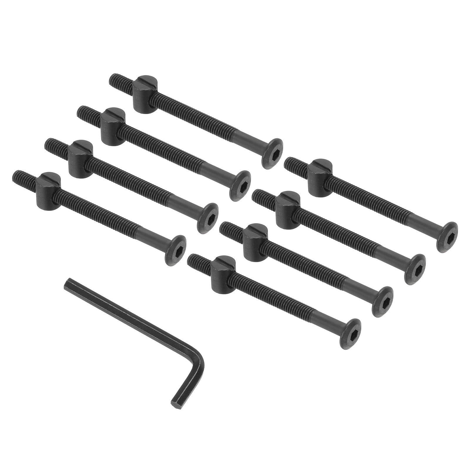 Uxcell M6 x 75mm Bunk Bed Bolts, 8Pcs Hex Socket Screws Nuts with ...