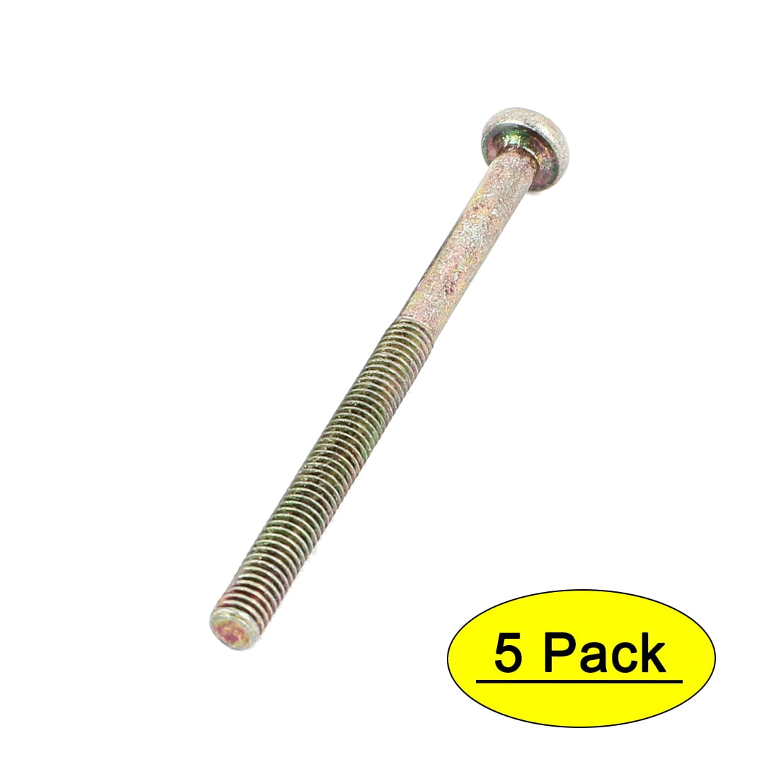 Uxcell M6 x 80mm Threaded Hexagon Socket Head Cap Screws Bolts Bronze ...