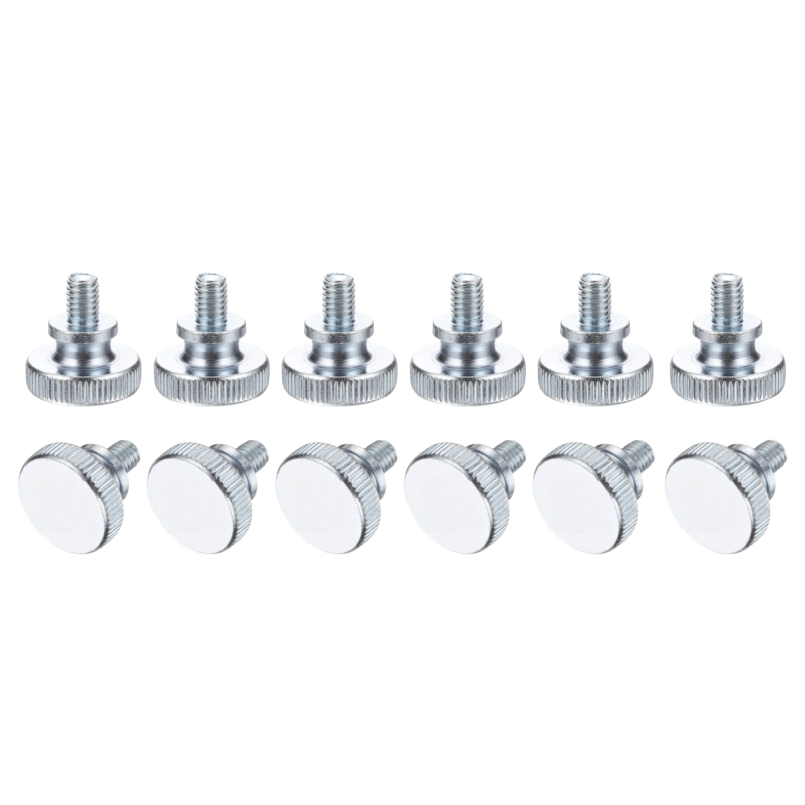 Uxcell M6 x 8mm Knurled Thumb Screws, 12Pcs Metric Knurled Head Bolts ...