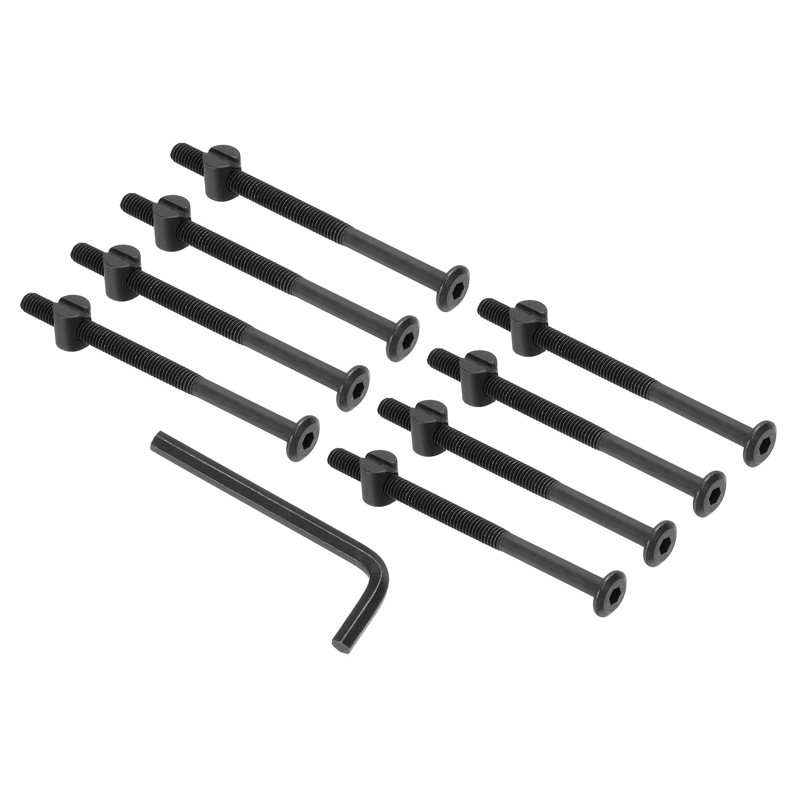 Uxcell M6 x 90mm Bunk Bed Bolts, 8Pcs Hex Socket Screws Nuts with ...