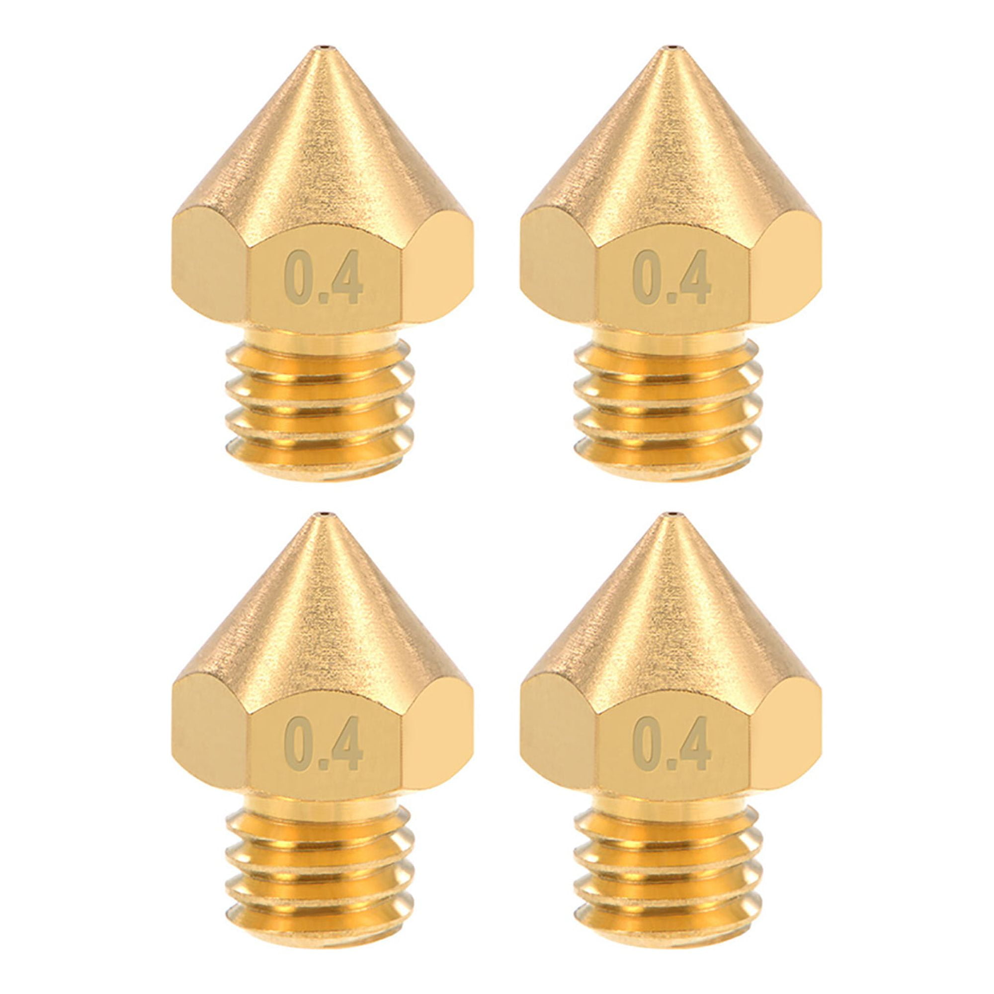 Uxcell M6x0.02'' 3D Printer Nozzle Head Thread Replacement Brass 4pcs ...