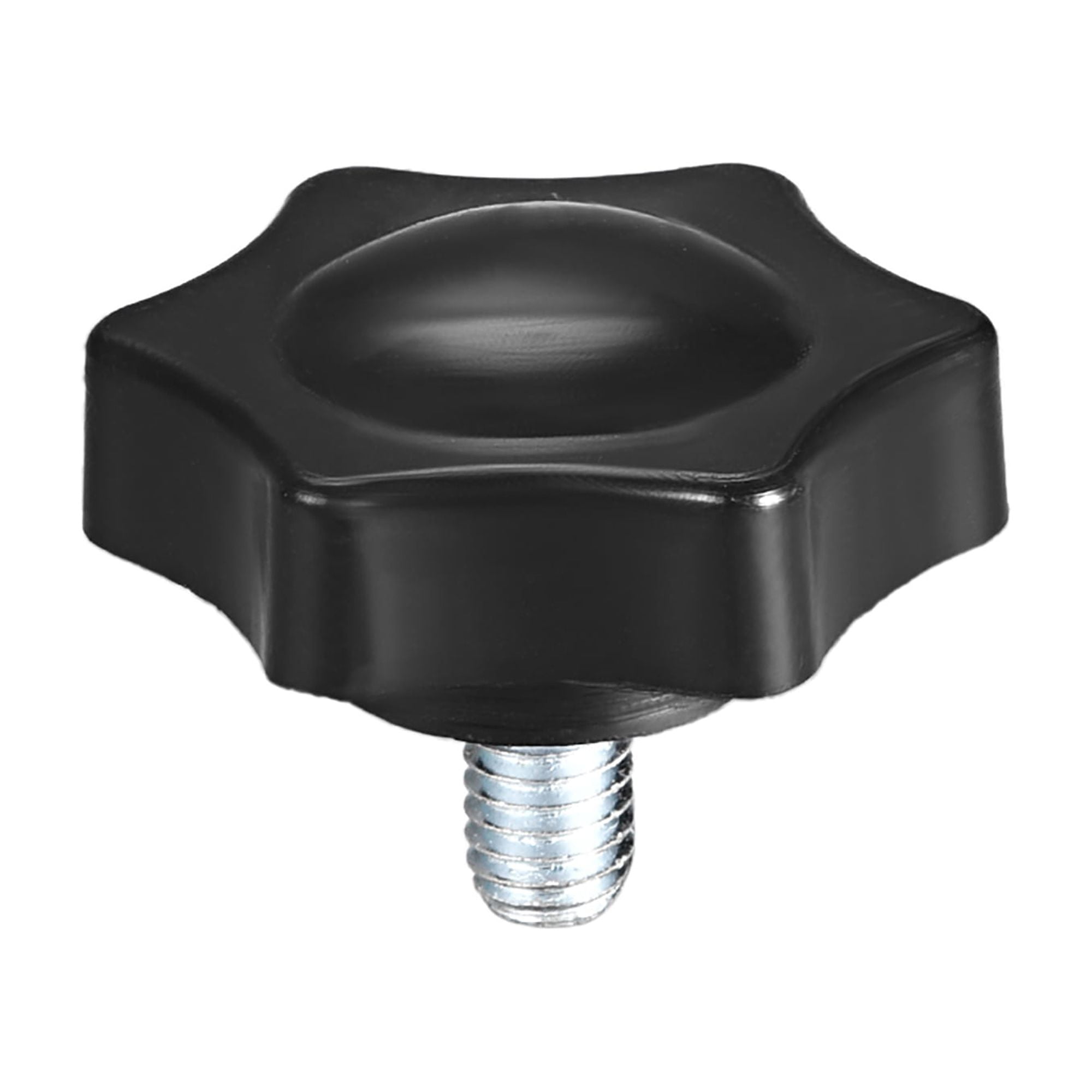 Uxcell M6x0.39'' Clamping Handle Screw Knobs Star Knob Male Thread Metal Silver Tone 1pcs ...