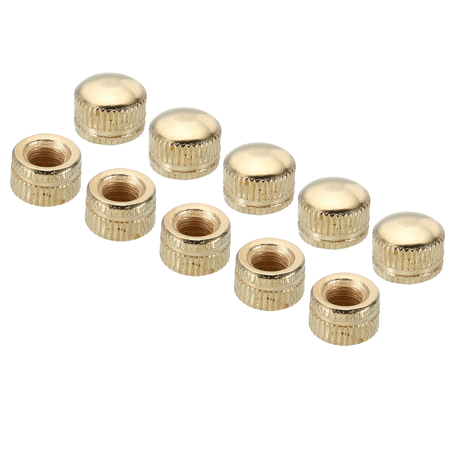 Uxcell M6x1 Cap Nut, 25 Pcs Acorn Nut Screw Knob Cap Insert Bolt Cover ...