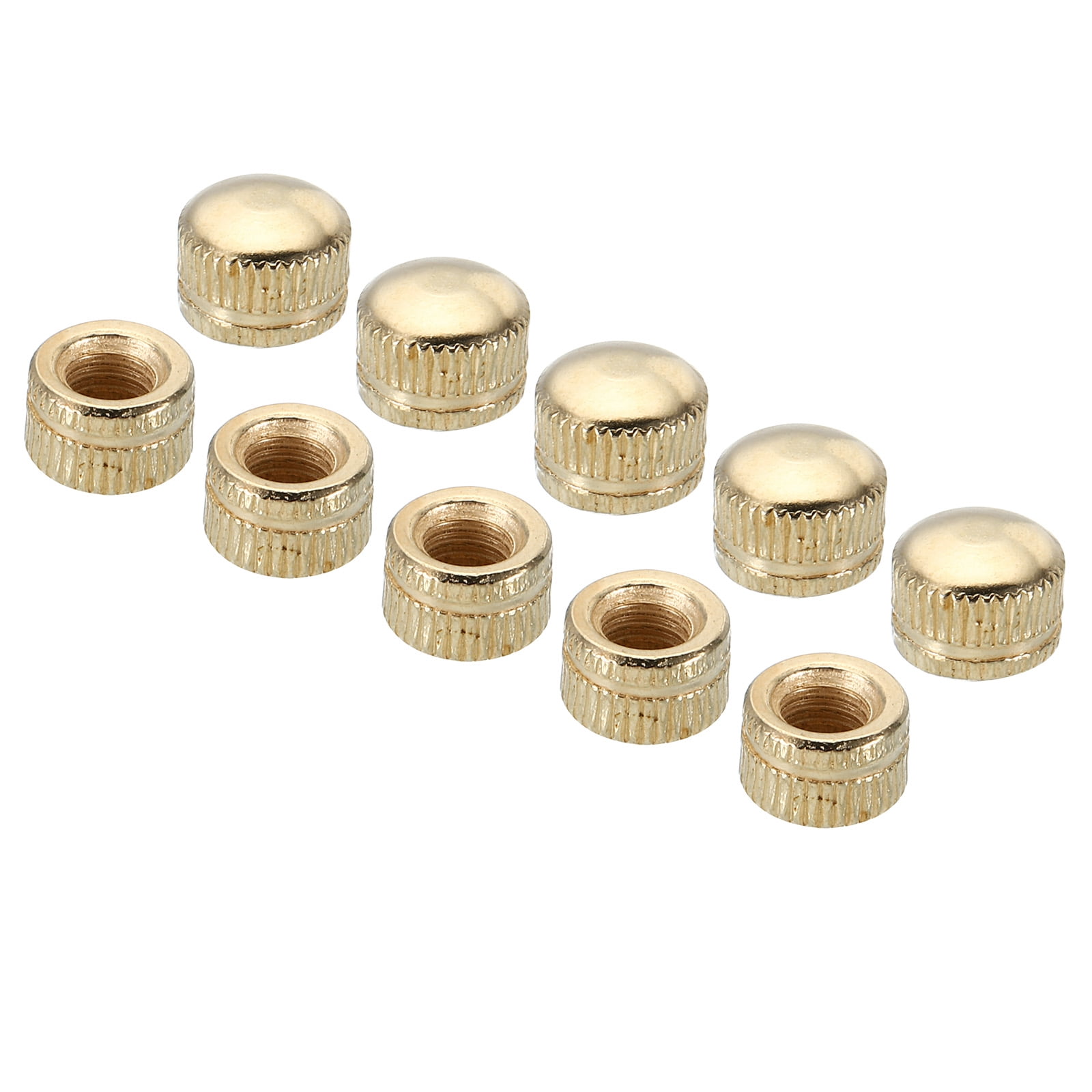 Uxcell M6x1 Cap Nut, 50 Pcs Acorn Nut Screw Knob Cap Insert Bolt Cover ...