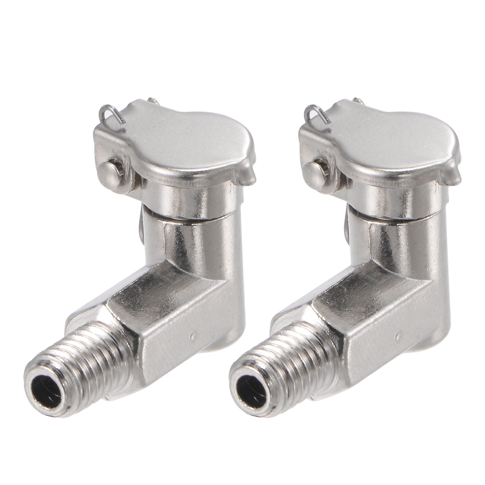 Uxcell M6x1 L-Shaped Male Thread Carbon Steel Grease Oil Cup Spring Cap ...