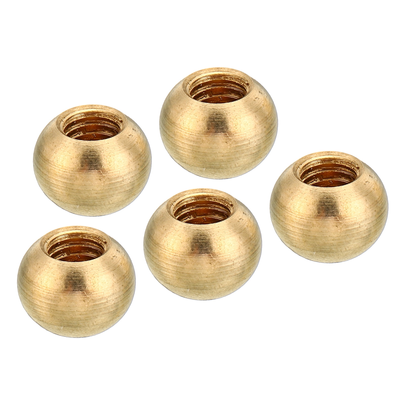 Uxcell M6x1 Thread Cap Nuts Knob Brass Ball Lamp Decoration Screw Caps ...