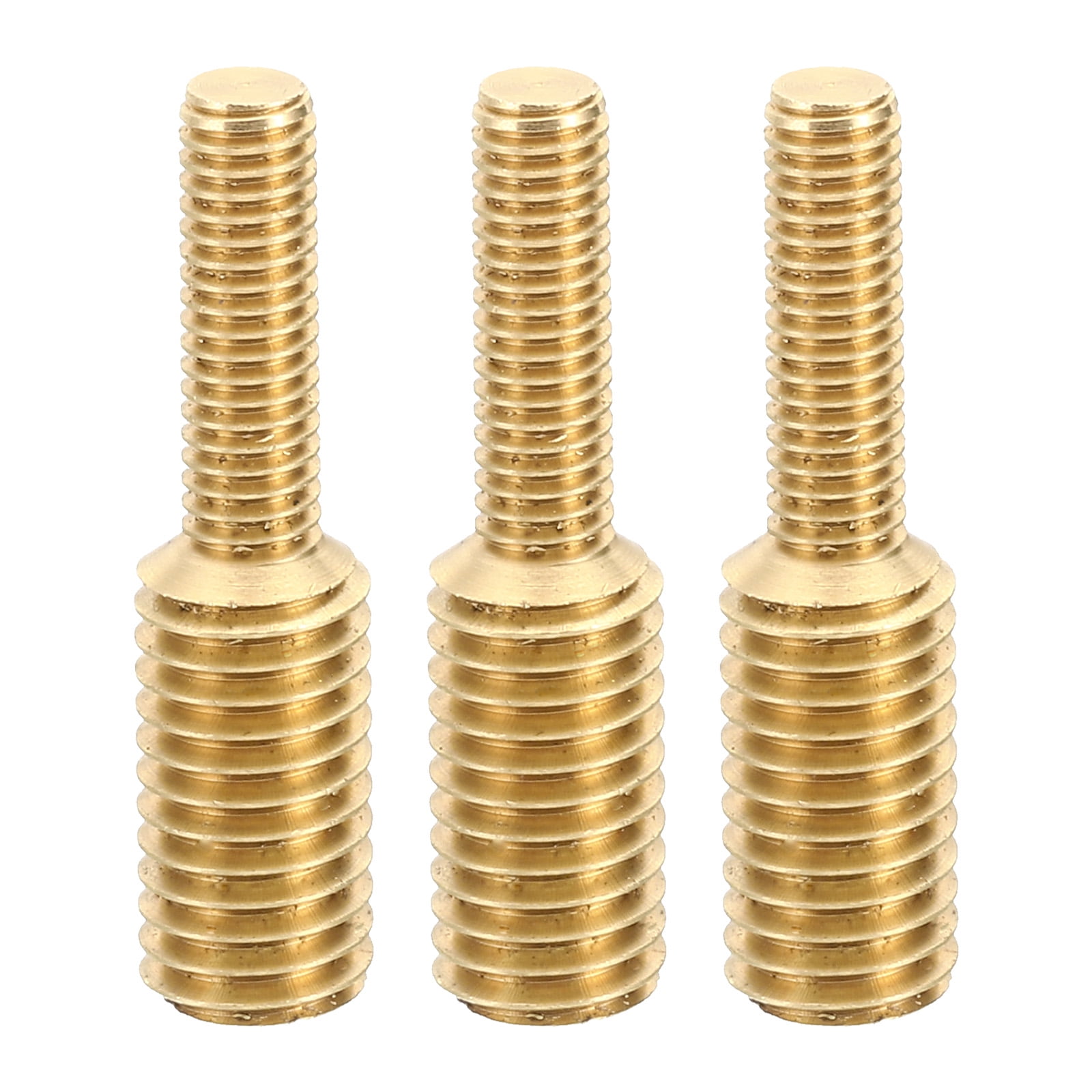 Uxcell M6x1 to M10x1.5 Double End Stud Screw Bolt, 3pcs Brass Rod Bolts ...
