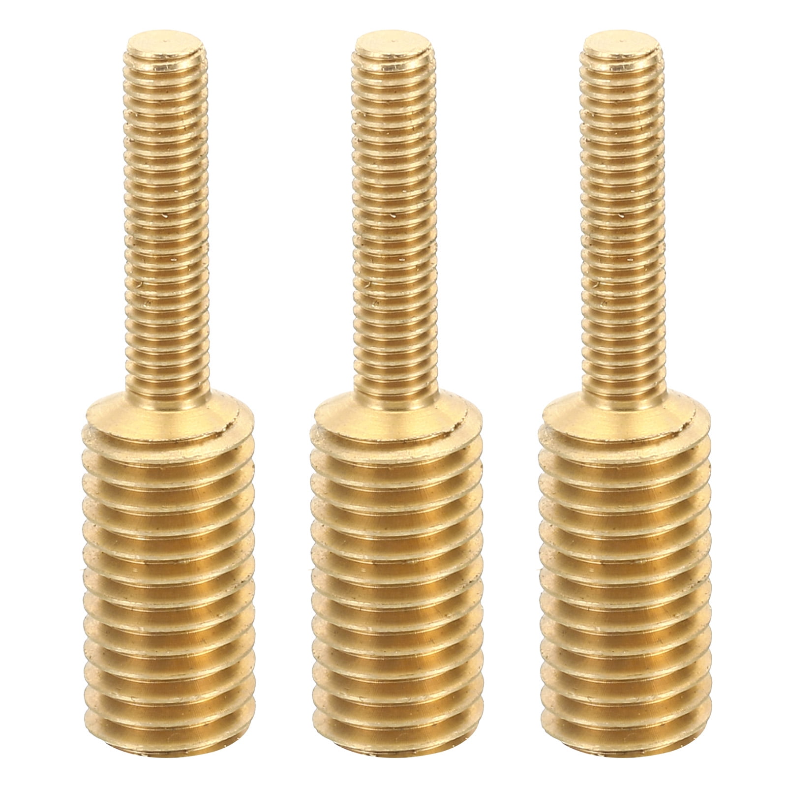 Uxcell M6x1 to M12x1.75 Double End Stud Screw Bolt, 3pcs Brass Rod ...