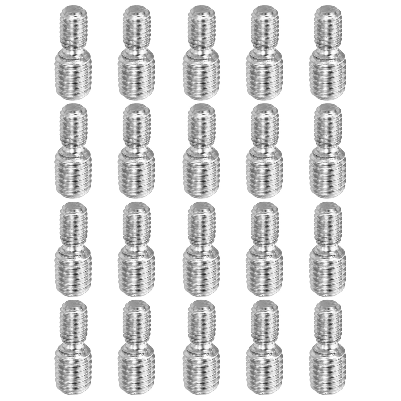 Uxcell M6x10 to M8x10 Double End Threaded Stud Screw Bolt, 20 Pack ...