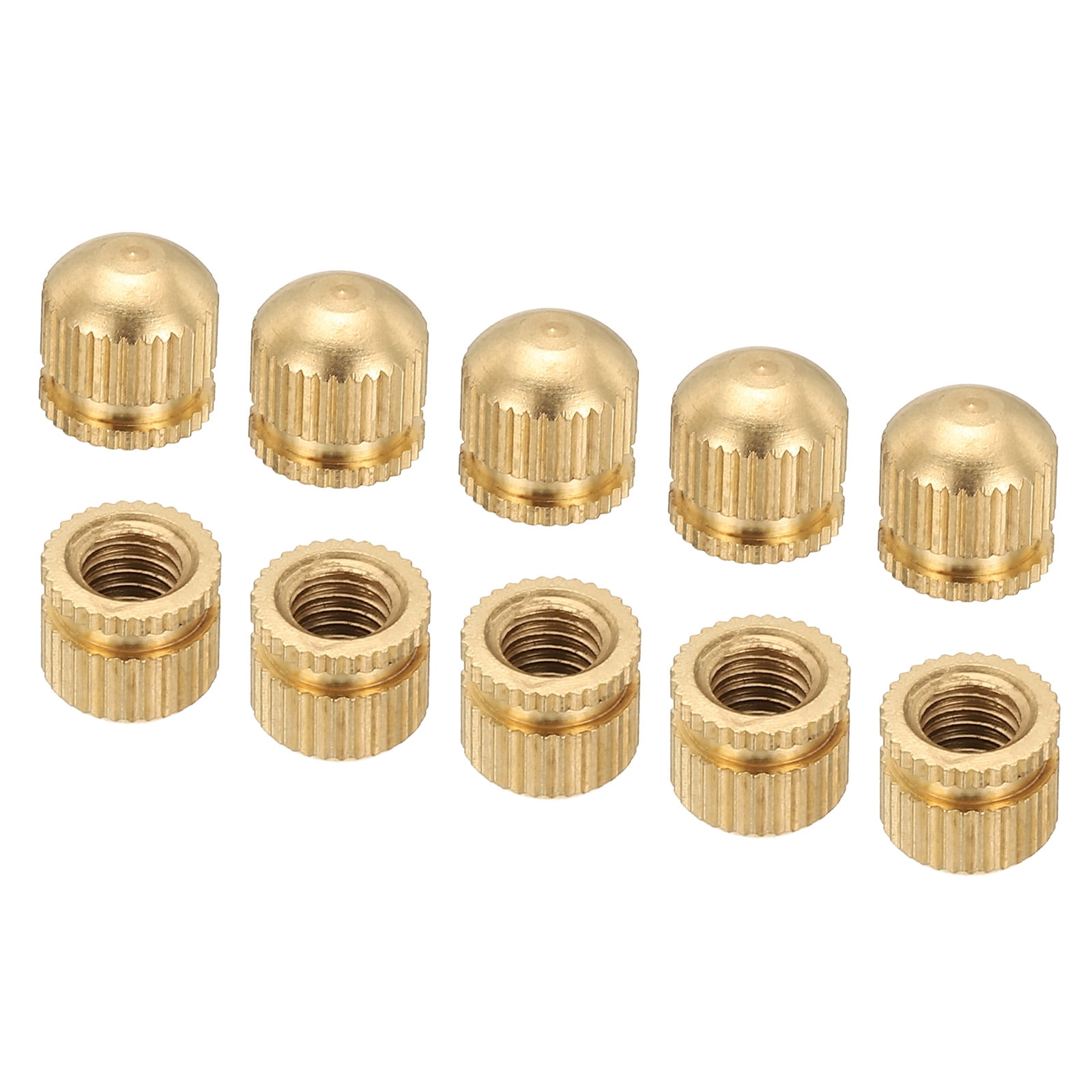 Uxcell M6x10x10mm Cap Nut, 10 Pack Acorn Nut Screw Knob Cap Insert ...