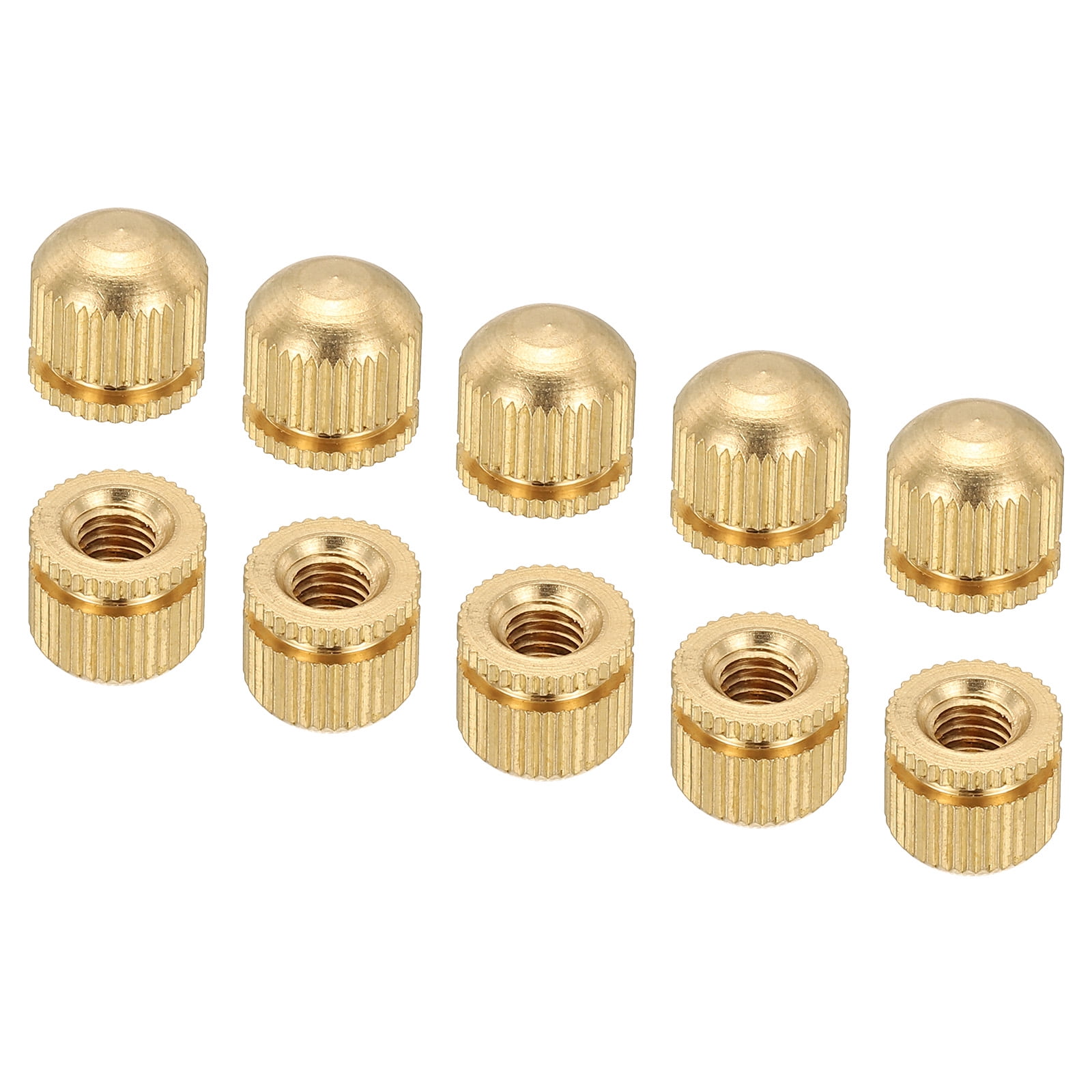 Uxcell M6x12x12mm Cap Nut, 10 Pack Acorn Nut Screw Knob Cap Insert ...