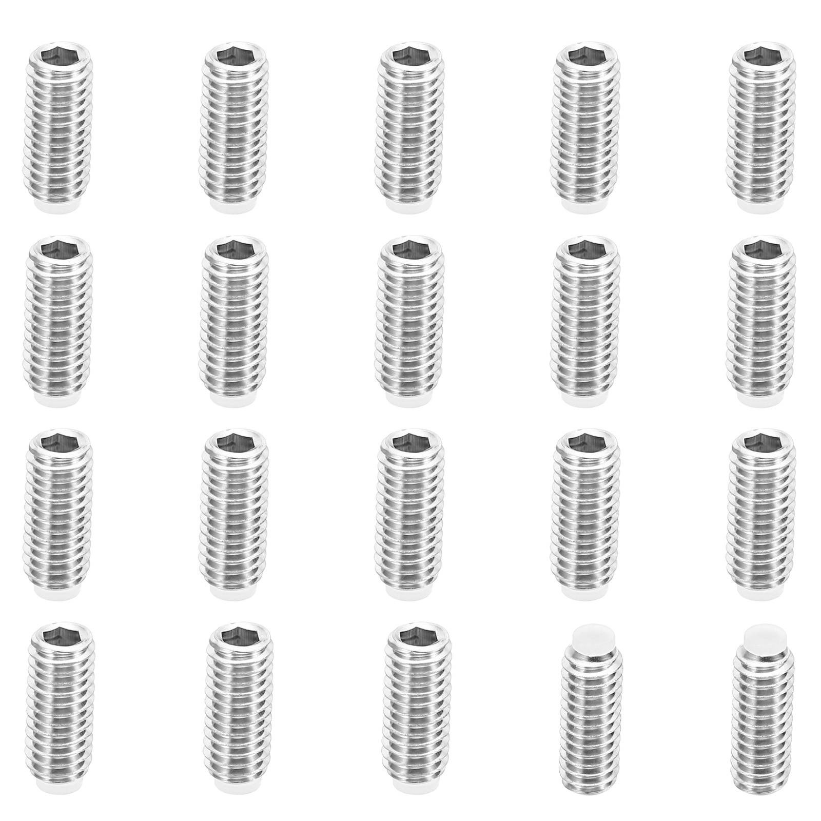 Uxcell M6x14mm Nylon Tip Grub Screw Hex Socket Head Cup Point Anti Slip ...