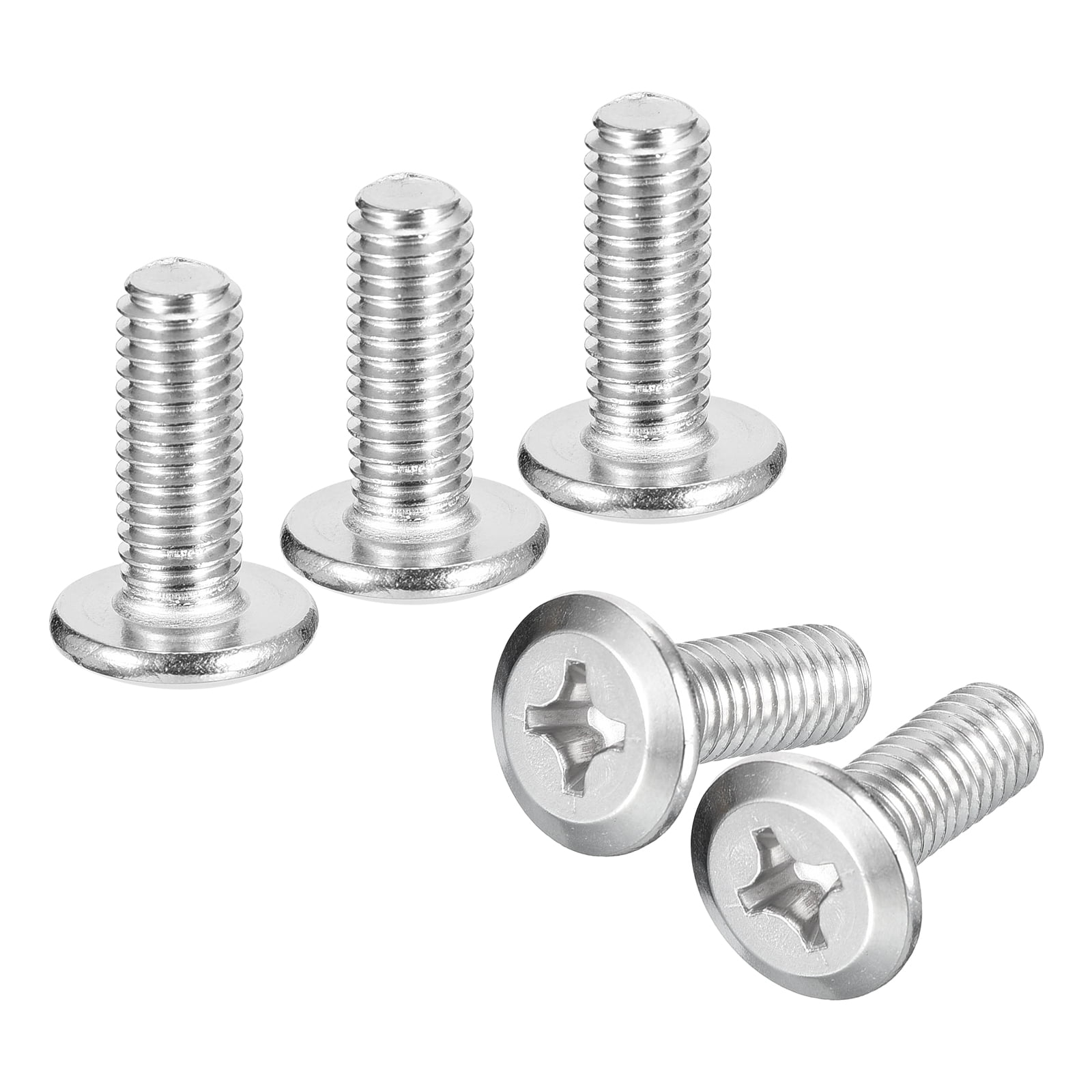 Uxcell M6x16mm Flat Round Head Phillips Head Screws, 10 Pack 304 ...