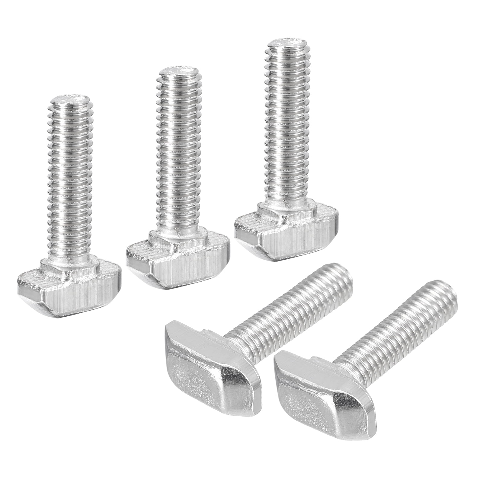 Uxcell M6x25mm T Slot Drop-in Bolt, 40Pack Hammer Head T-Bolt T Shape ...