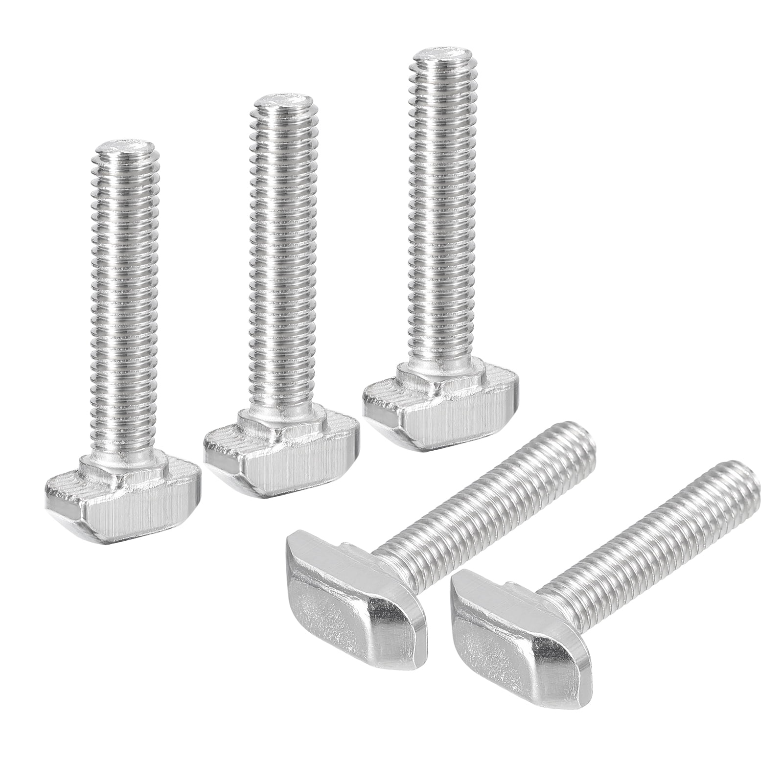 Uxcell M6x30mm T Slot Drop-in Bolt, 40Pack Hammer Head T-Bolt T Shape ...