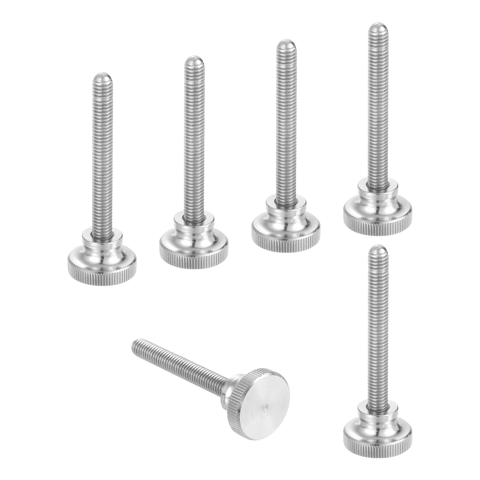 Uxcell M6x50mm Knurled Thumb Screws, 304 Stainless Steel Diamond Head ...