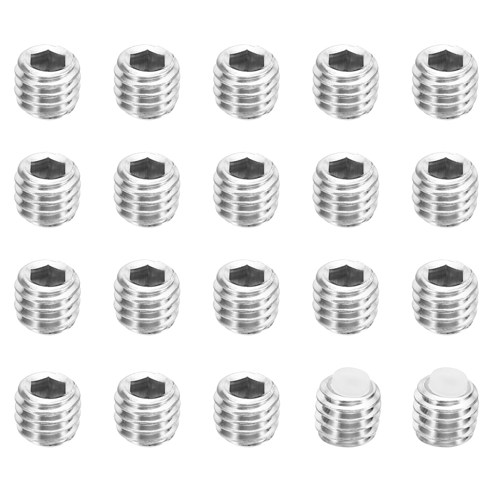 Uxcell M6x5mm Nylon Tip Grub Screw Hex Socket Head Cup Point Anti Slip ...