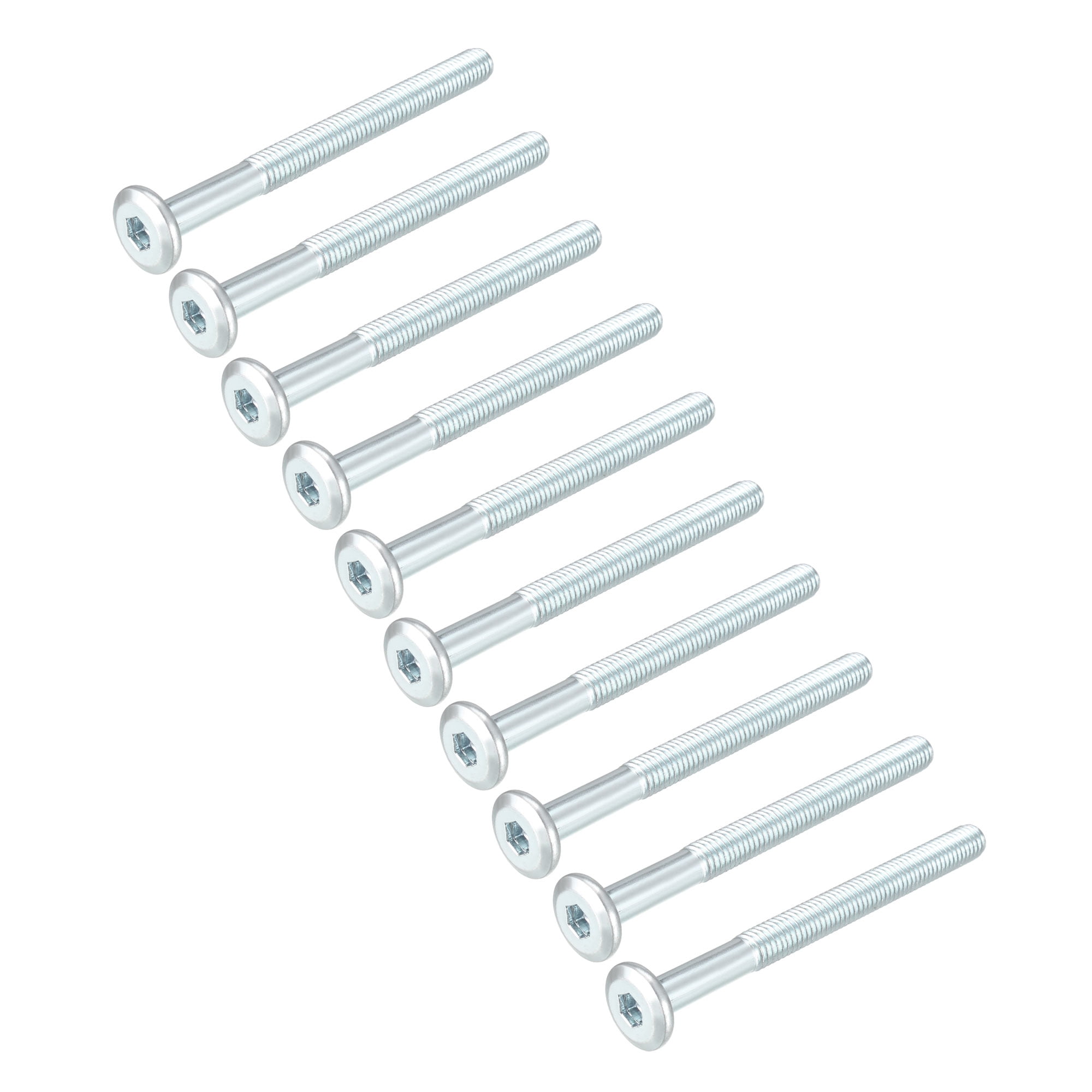 Uxcell M6x80mm Furniture Screw Hex Socket Cap Machine Screws Zinc ...