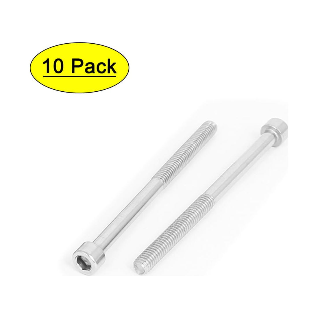Uxcell M6x80mm Stainless Steel Half Thread Hex Socket Head Cap Screws ...