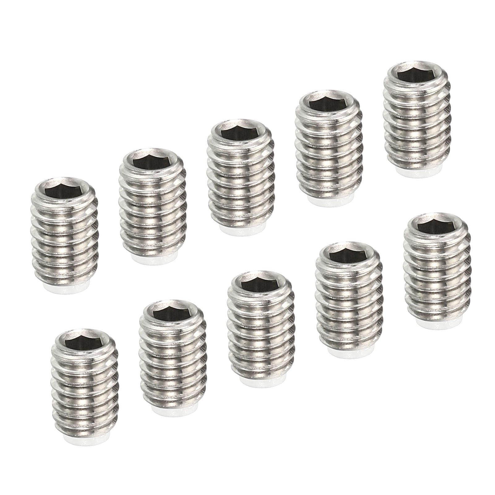 Uxcell M6x8mm 304 Stainless Steel Grub Screw Metric Hex Socket Head ...