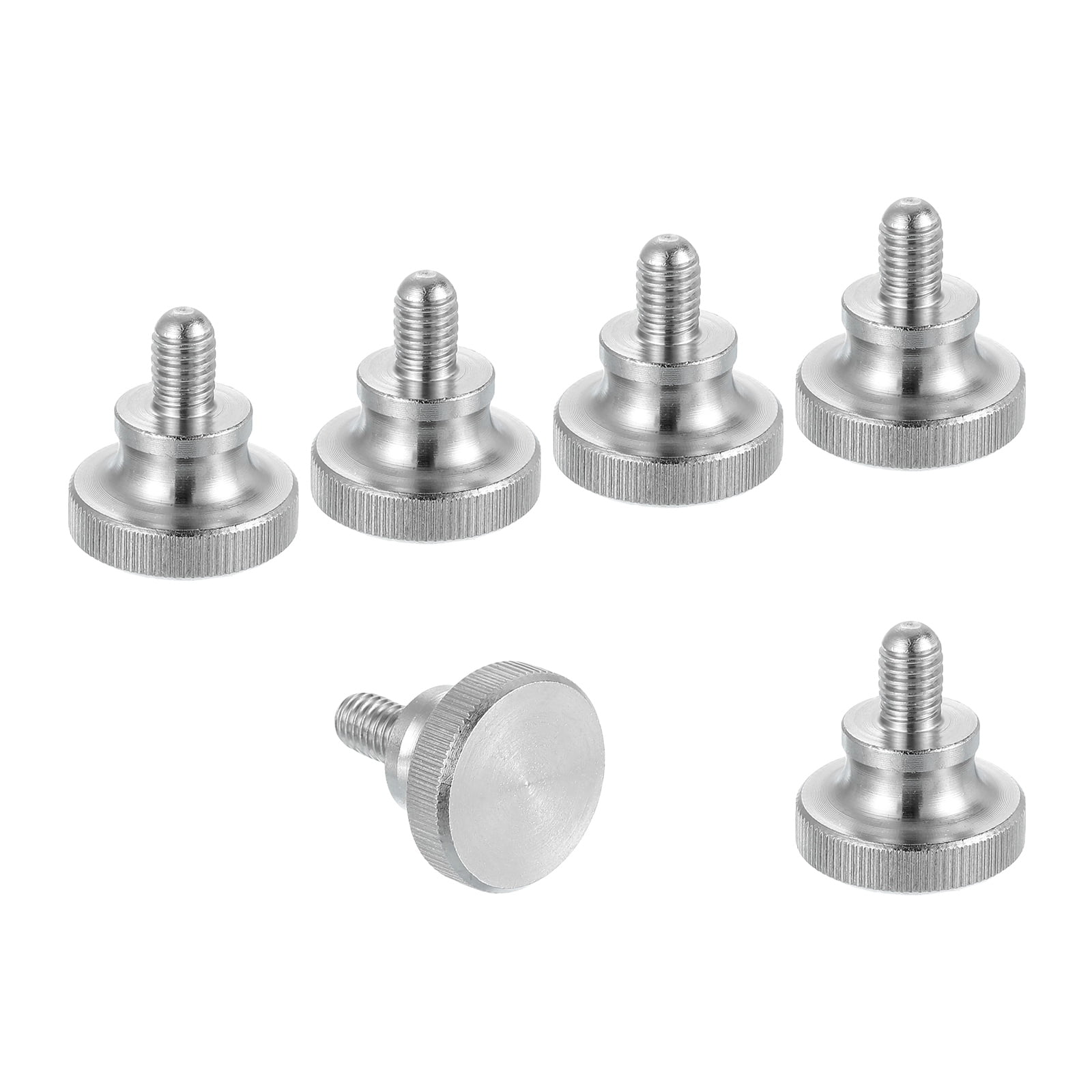 Uxcell M6x8mm Knurled Thumb Screws, 304 Stainless Steel Diamond Head Thumb Screws Metric Knurled ...